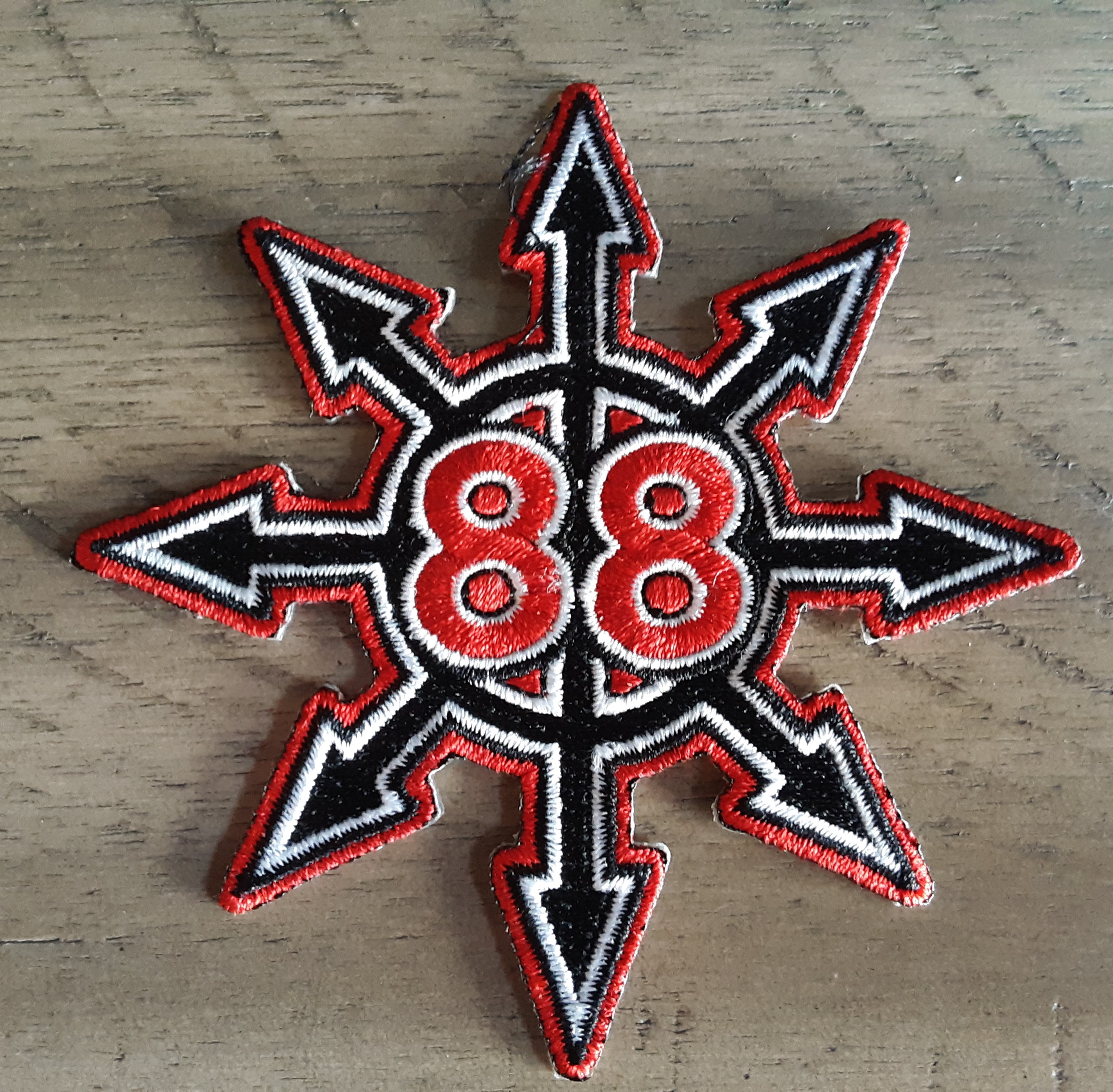 Chaos 88 - Patch - Black, White, and Red - Tinnitus Records